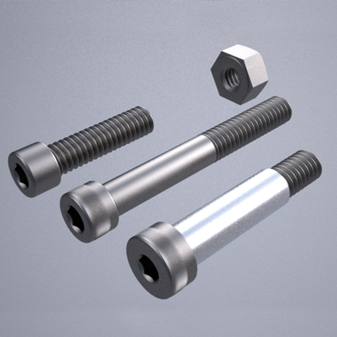3d Model Precision Socket Cap Fasteners