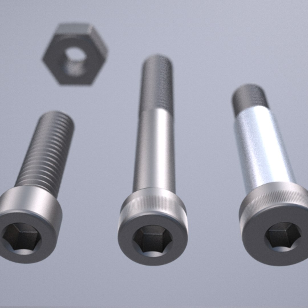 3d Model Precision Socket Cap Fasteners