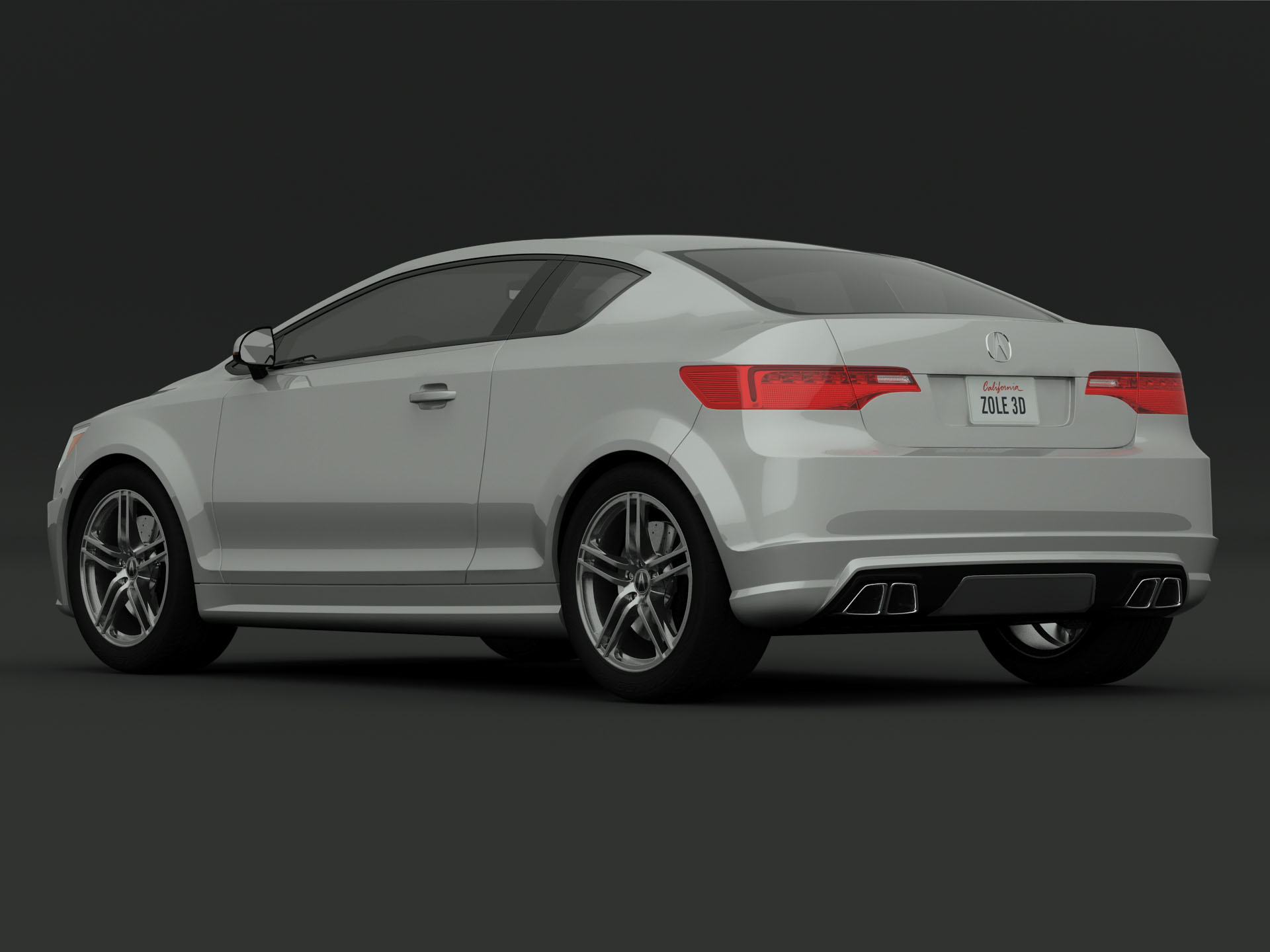 3d model acura coupe car concept