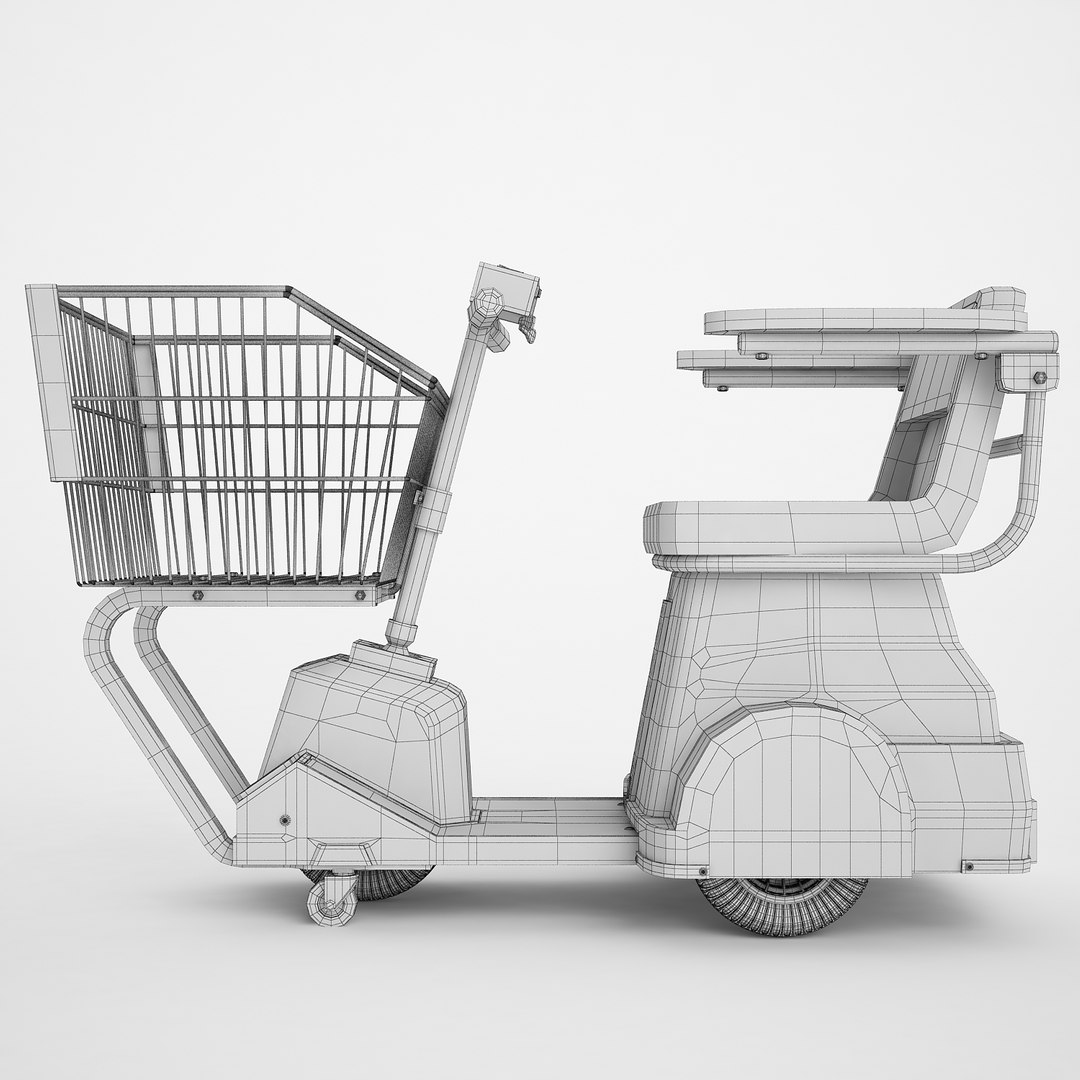 3D Electric Shopping Cart - TurboSquid 1199598