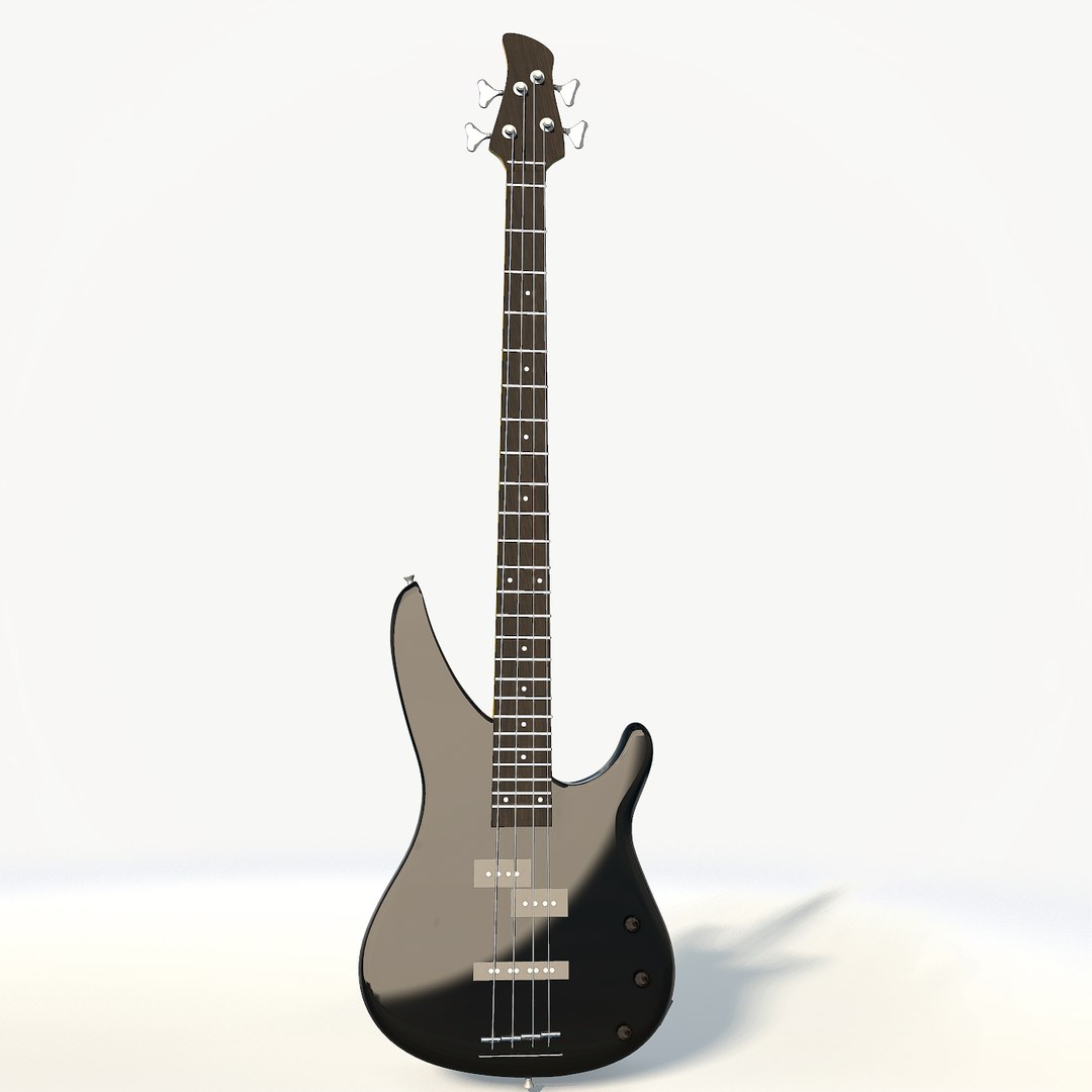 3d Realistic Bass Guitar Yamaha Model
