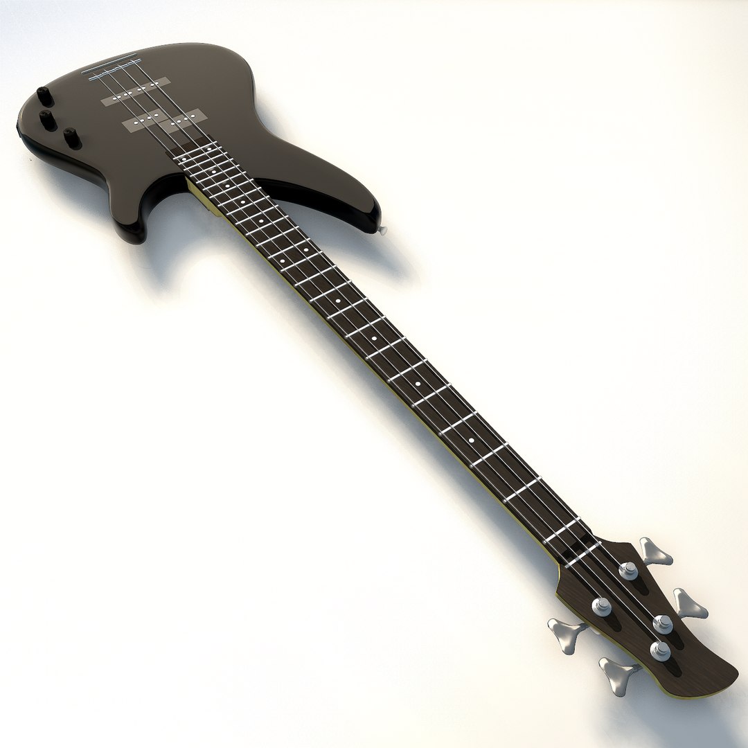 3d Realistic Bass Guitar Yamaha Model