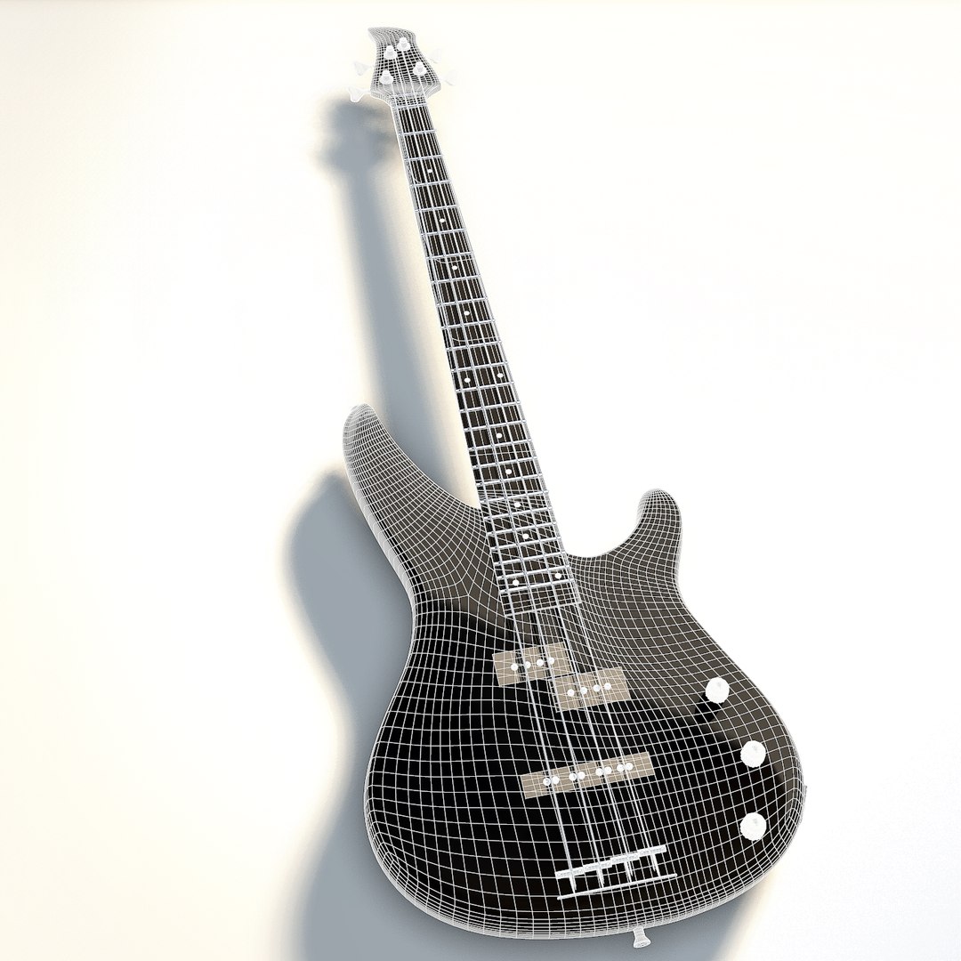 3d Realistic Bass Guitar Yamaha Model