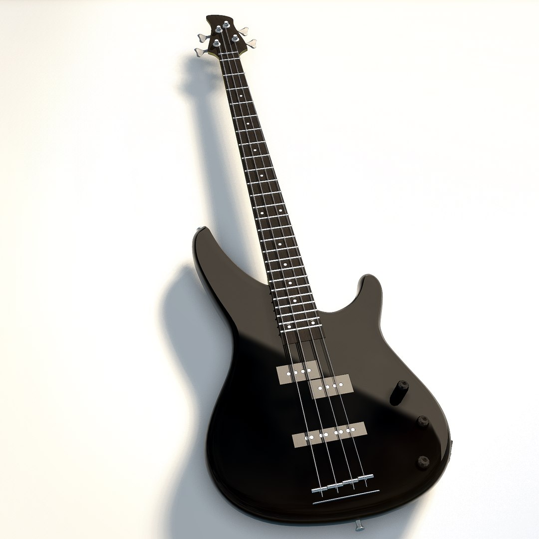 3d Realistic Bass Guitar Yamaha Model