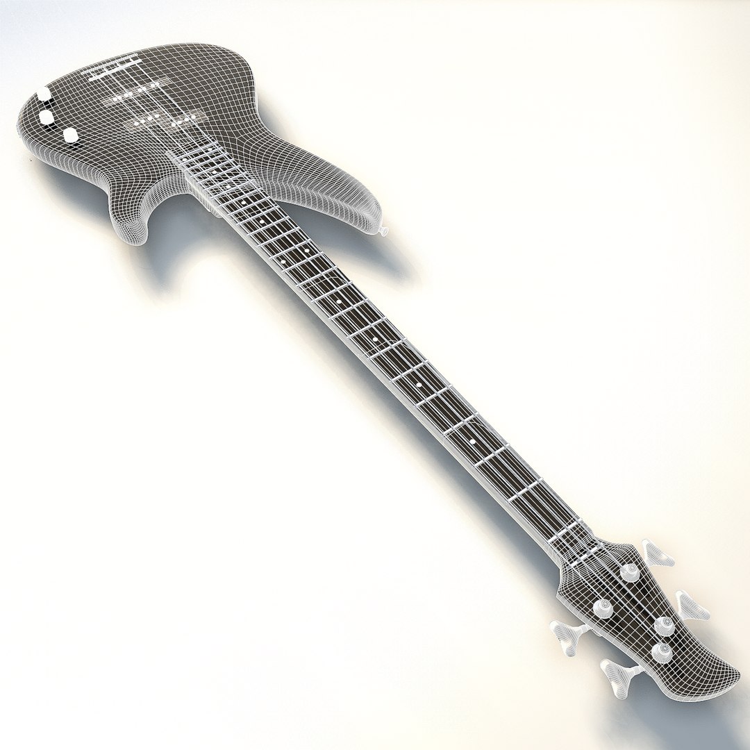 3d Realistic Bass Guitar Yamaha Model