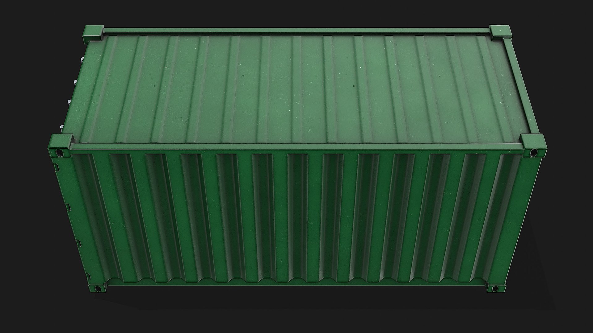 20ft Shipping Container - Green 3D Model - TurboSquid 2150735