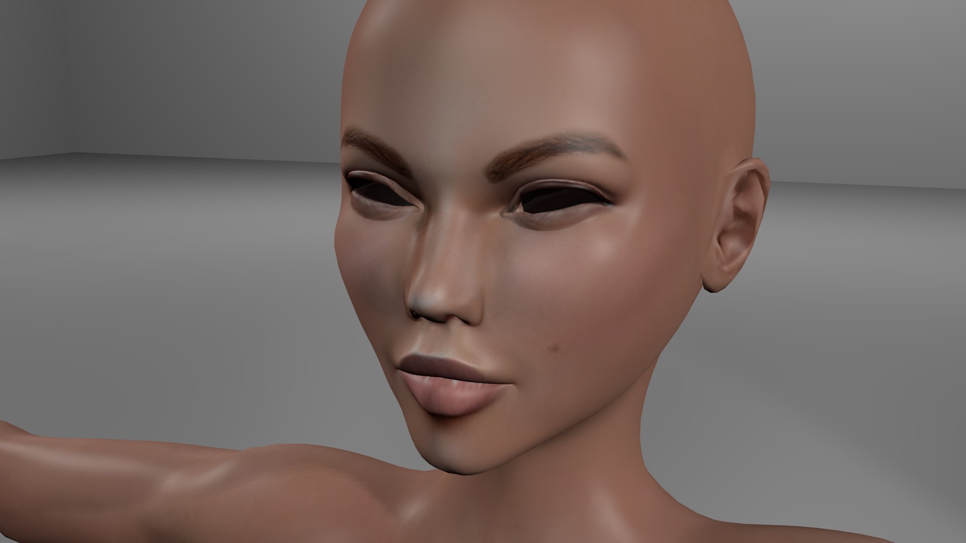 3d Rigged Female Body Model