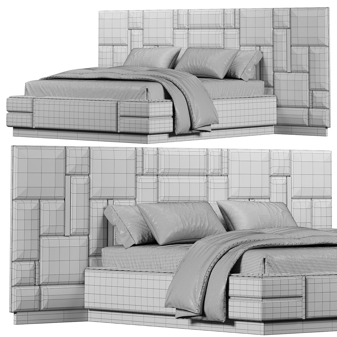 3D Name BELOVED Bed By Visionnaire Model - TurboSquid 1957586