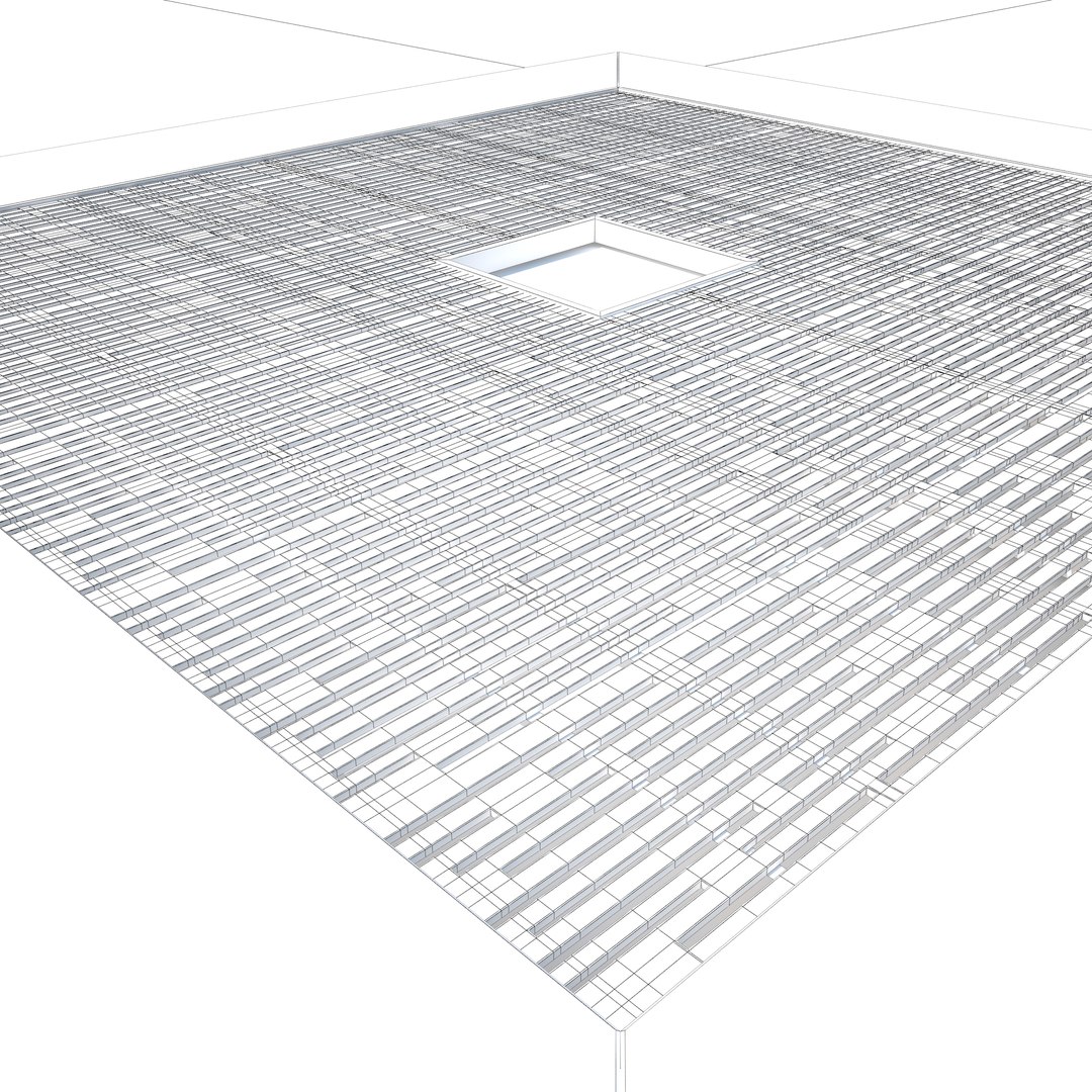 iron tree grate square 3d obj