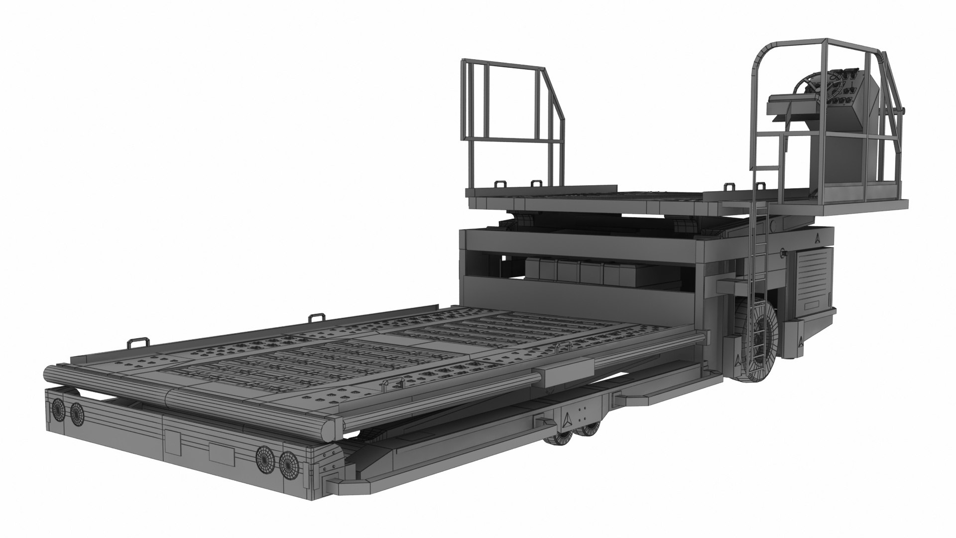 3D Airport Baggage Loader Device Model - TurboSquid 1464193
