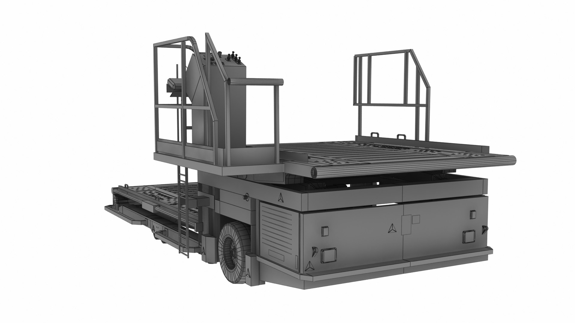 3D Airport Baggage Loader Device Model - TurboSquid 1464193