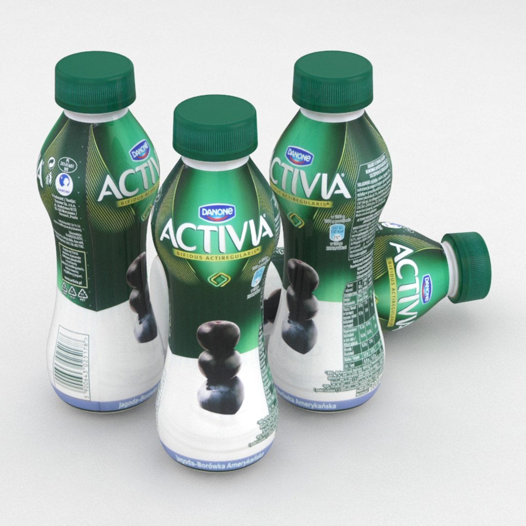 3D Model Dairy Bottle Danone Activia - TurboSquid 1154768