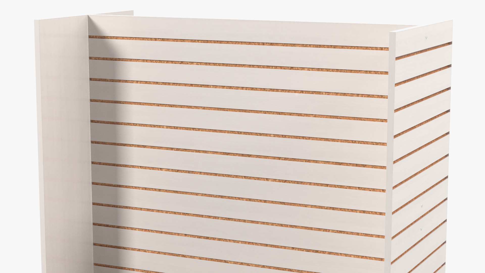 3D Freestanding Slatwall Display White - TurboSquid 2076473