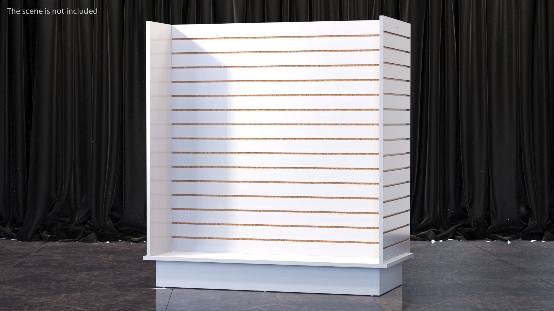 3D Freestanding Slatwall Display White - TurboSquid 2076473
