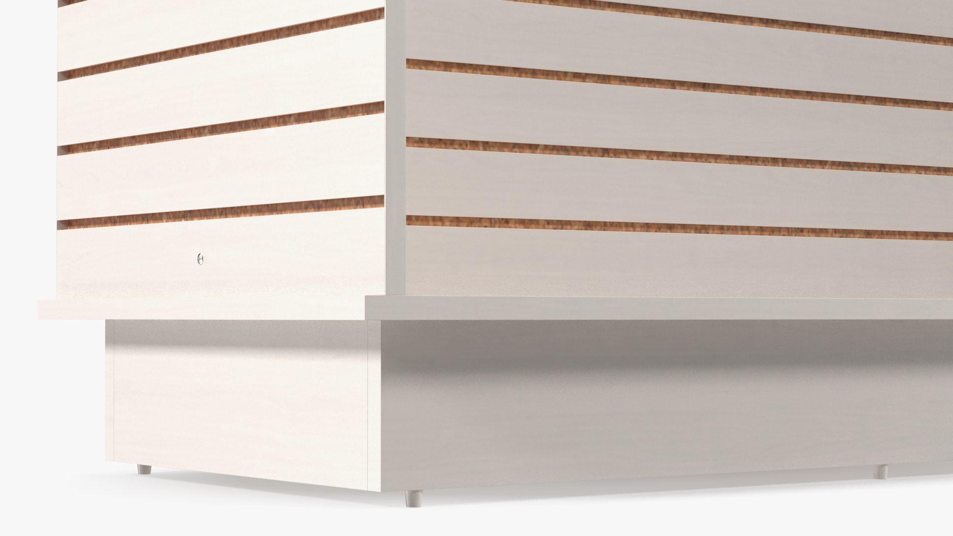 3D Freestanding Slatwall Display White - TurboSquid 2076473