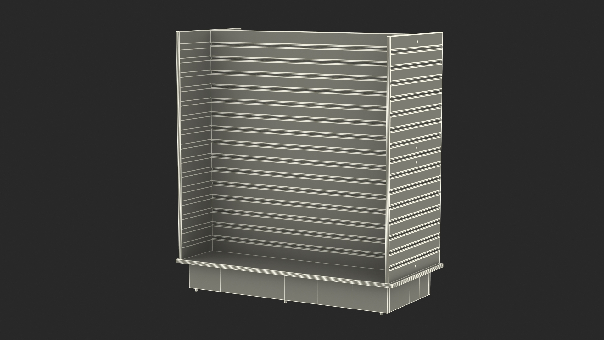 3D Freestanding Slatwall Display White - TurboSquid 2076473