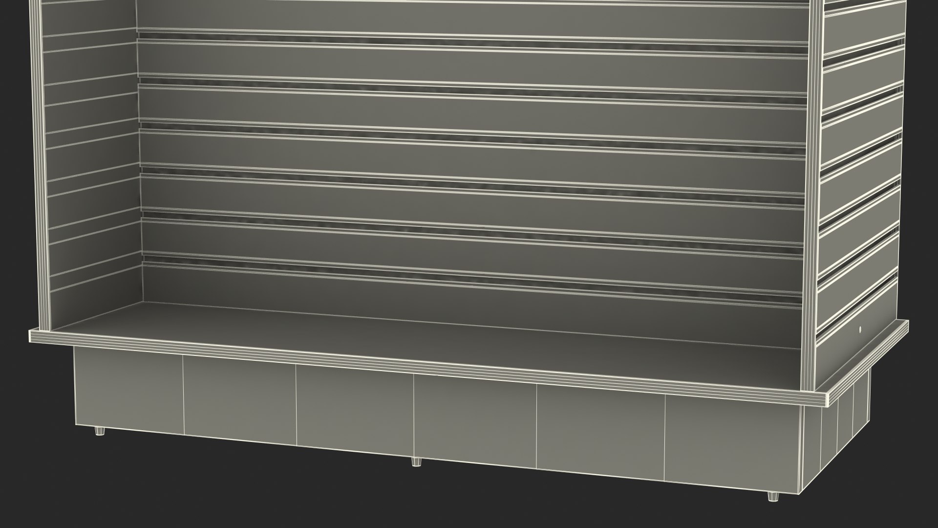 3D Freestanding Slatwall Display White - TurboSquid 2076473