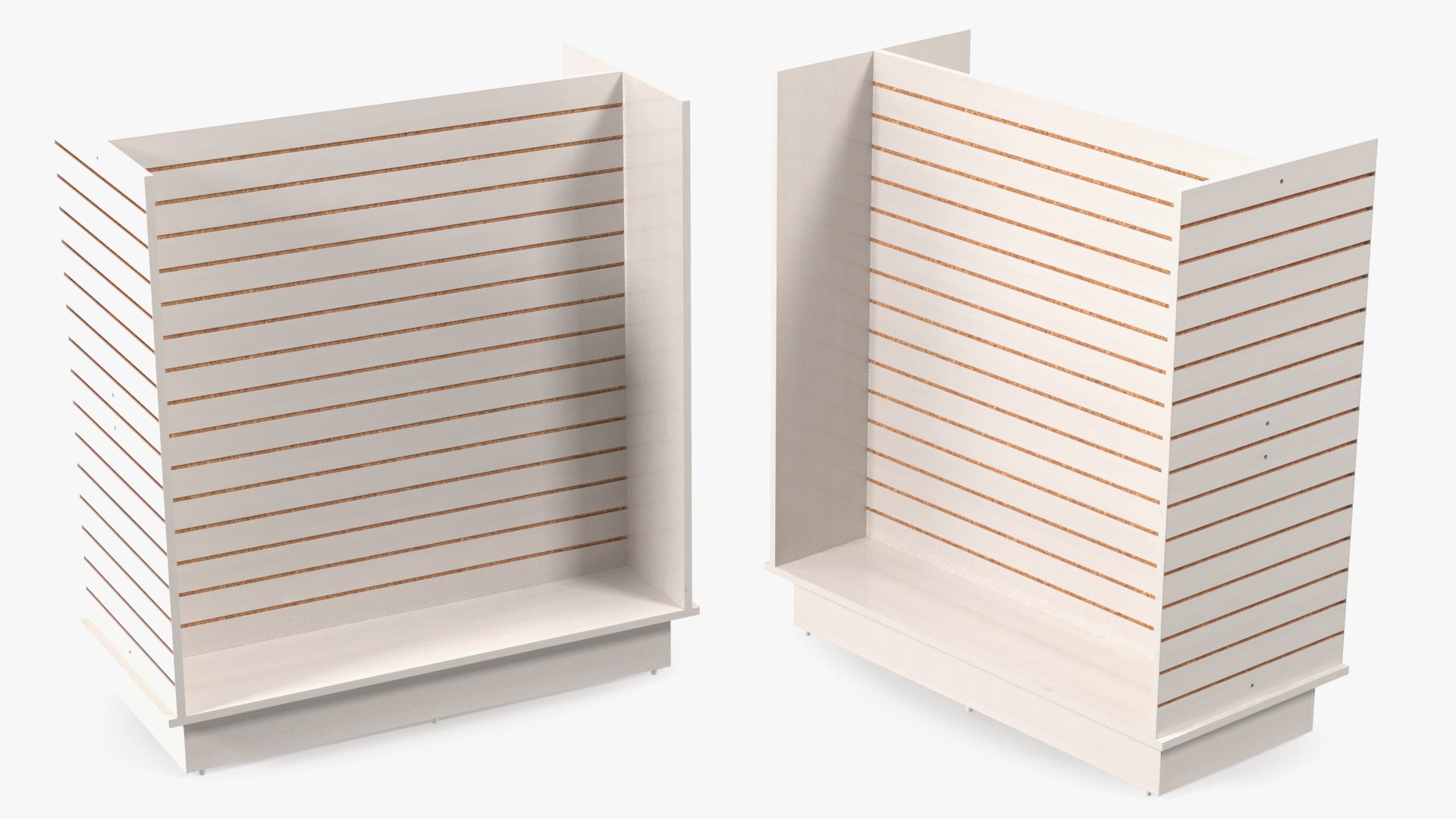 3D Freestanding Slatwall Display White - TurboSquid 2076473