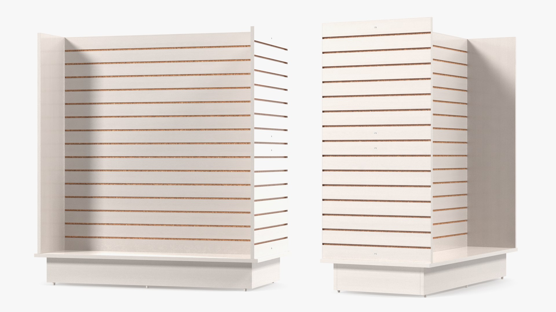 3D Freestanding Slatwall Display White - TurboSquid 2076473