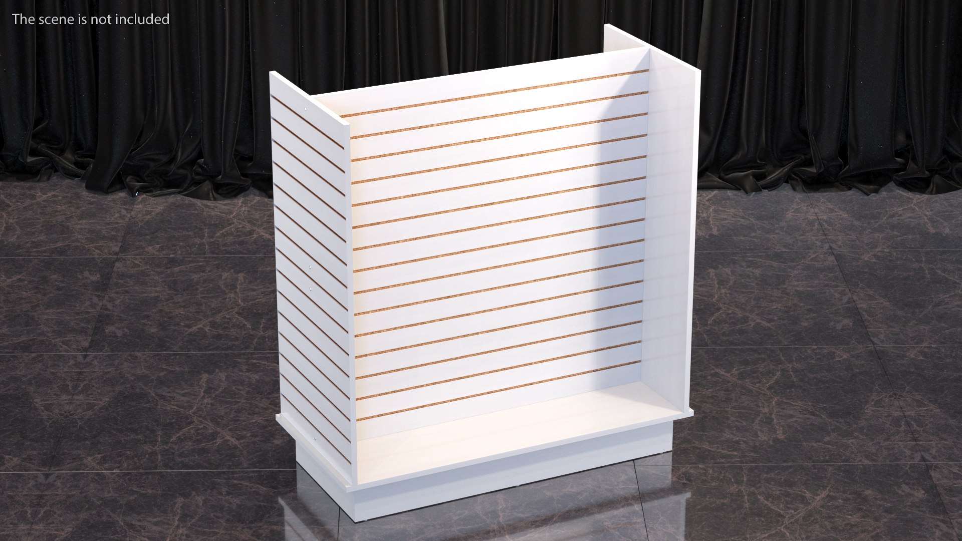 3D Freestanding Slatwall Display White - TurboSquid 2076473