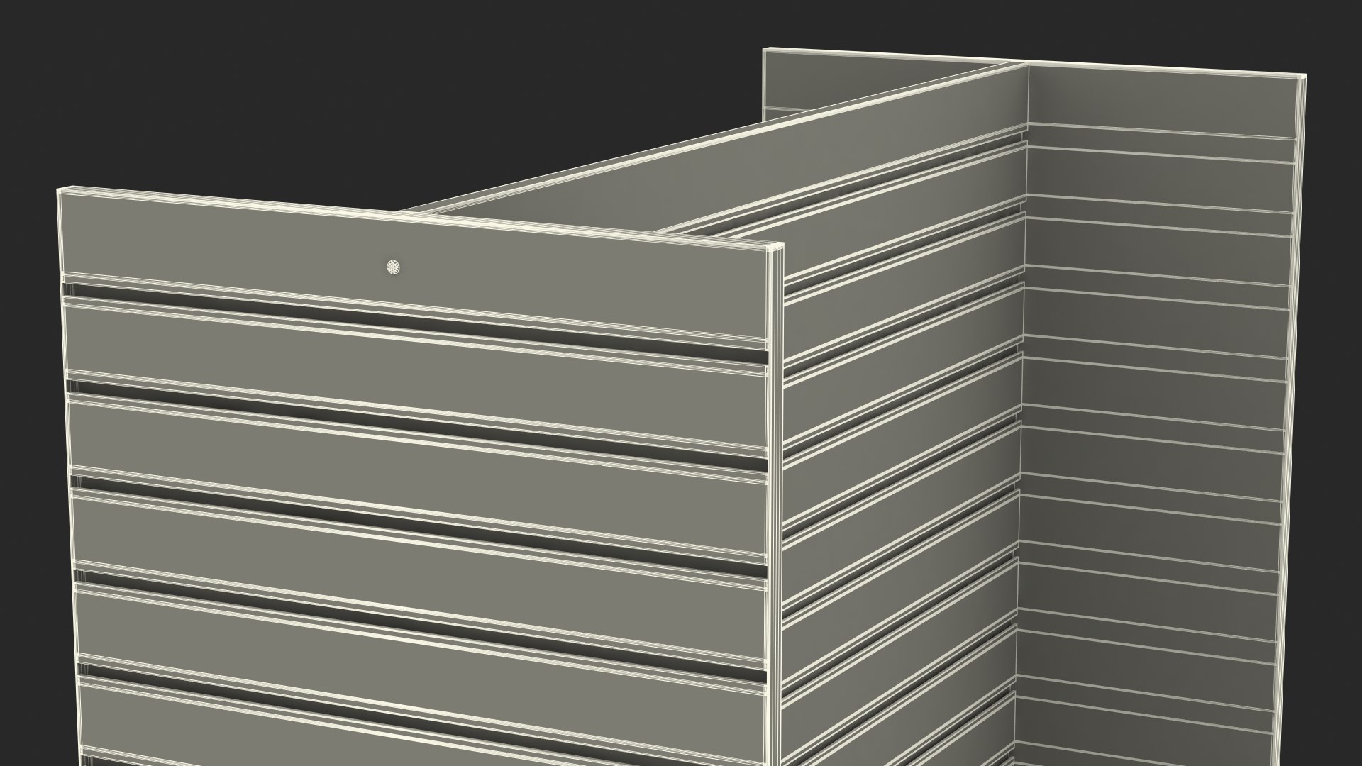 3D Freestanding Slatwall Display White - TurboSquid 2076473