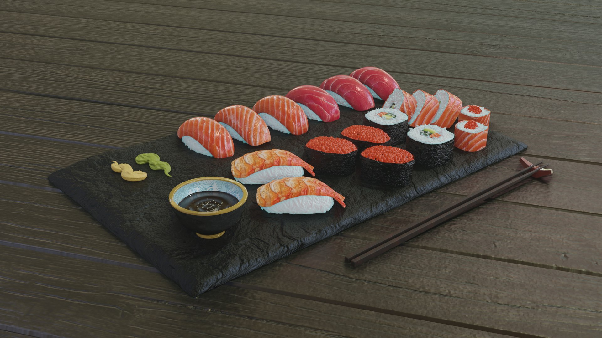 Sushi Set Model - TurboSquid 1754705