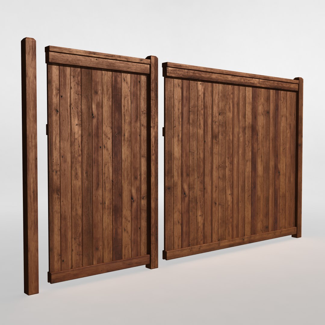 3d Wood Fence 01 Model