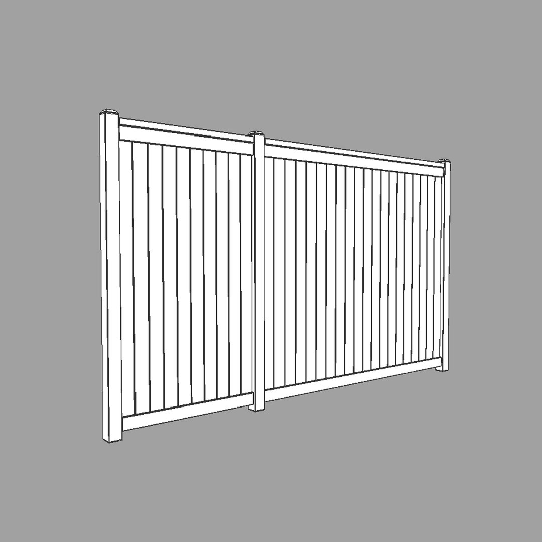 3d Wood Fence 01 Model