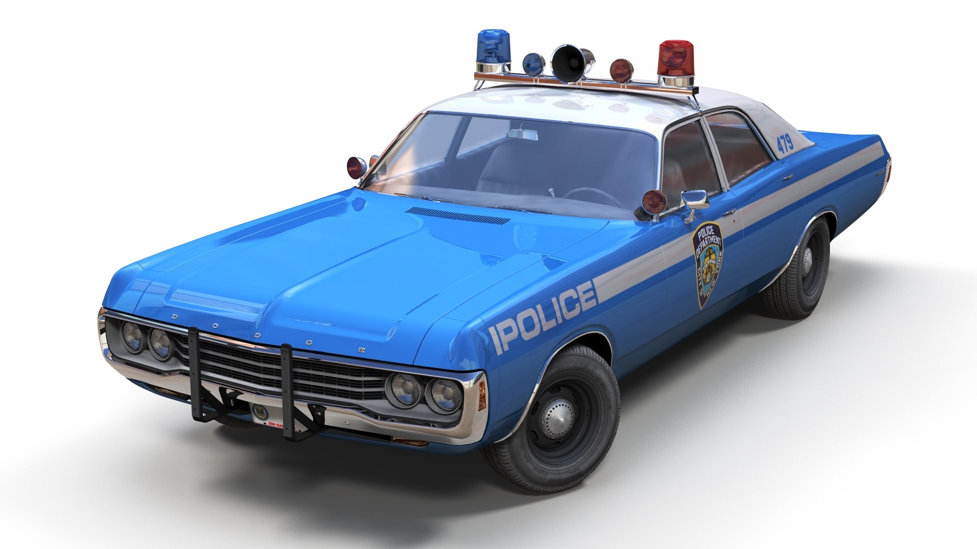 Dodge Polara police car 3D model - TurboSquid 2075217