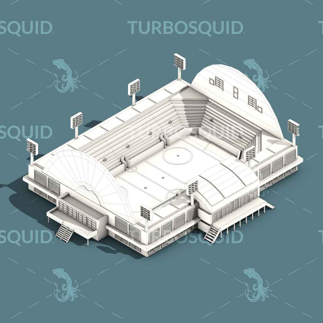 3D Low Poly Stadium Set Isometric Icon Model - TurboSquid 1721613