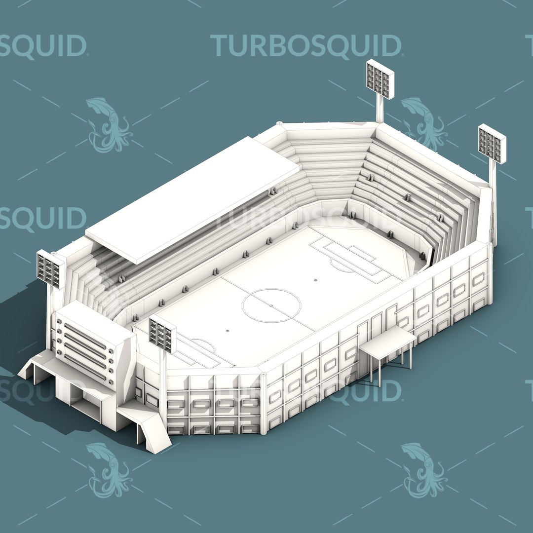 3D Low Poly Stadium Set Isometric Icon Model - TurboSquid 1721613