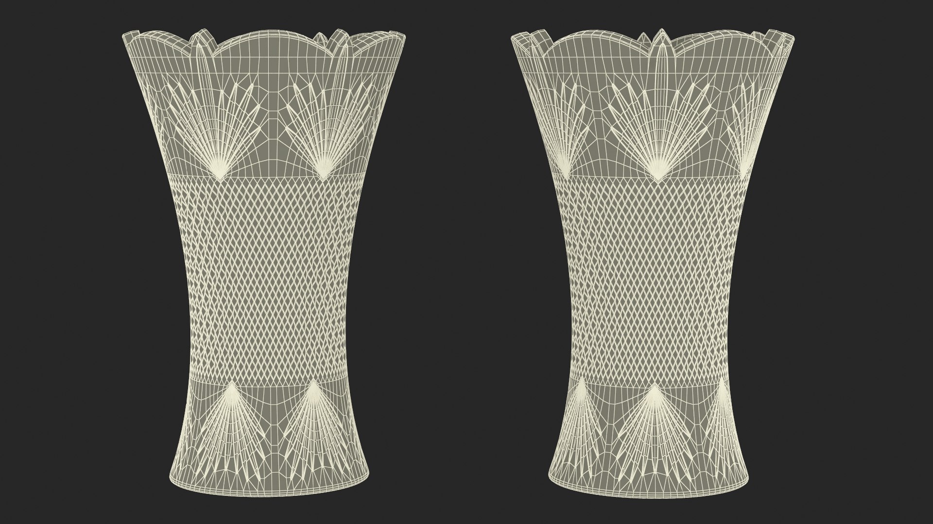 3D Model Crystal Vase With Textured Design - TurboSquid 2199182