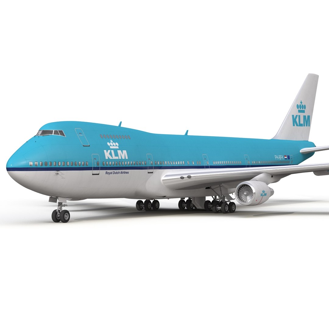 3d Model Boeing 747 200b Klm
