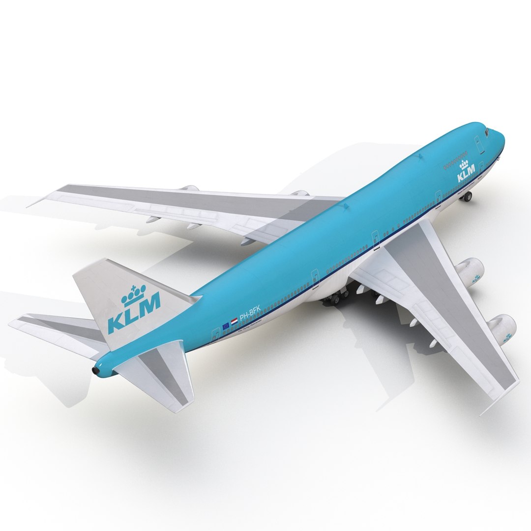 3d model boeing 747 200b klm