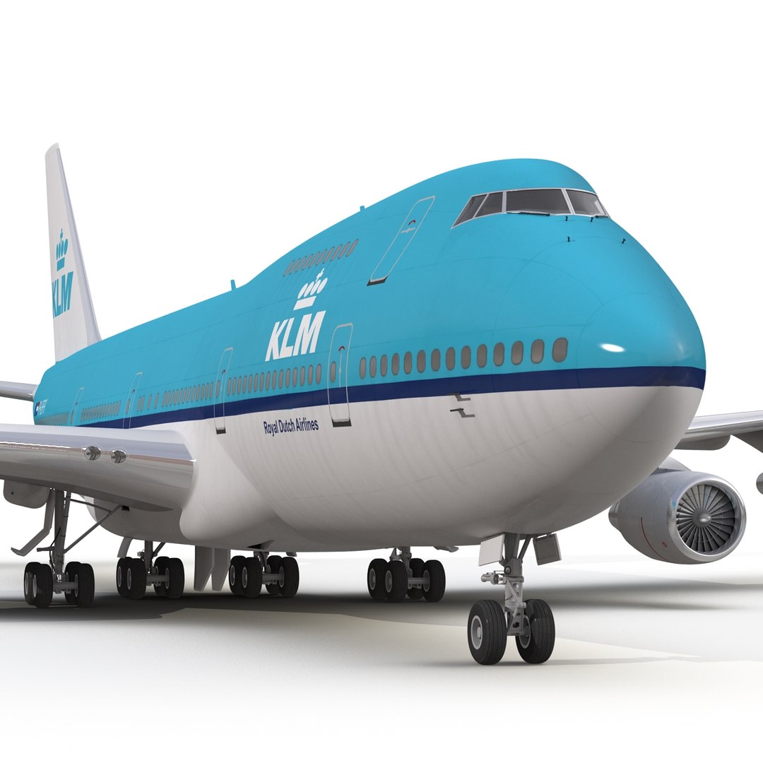 3d Model Boeing 747 200b Klm