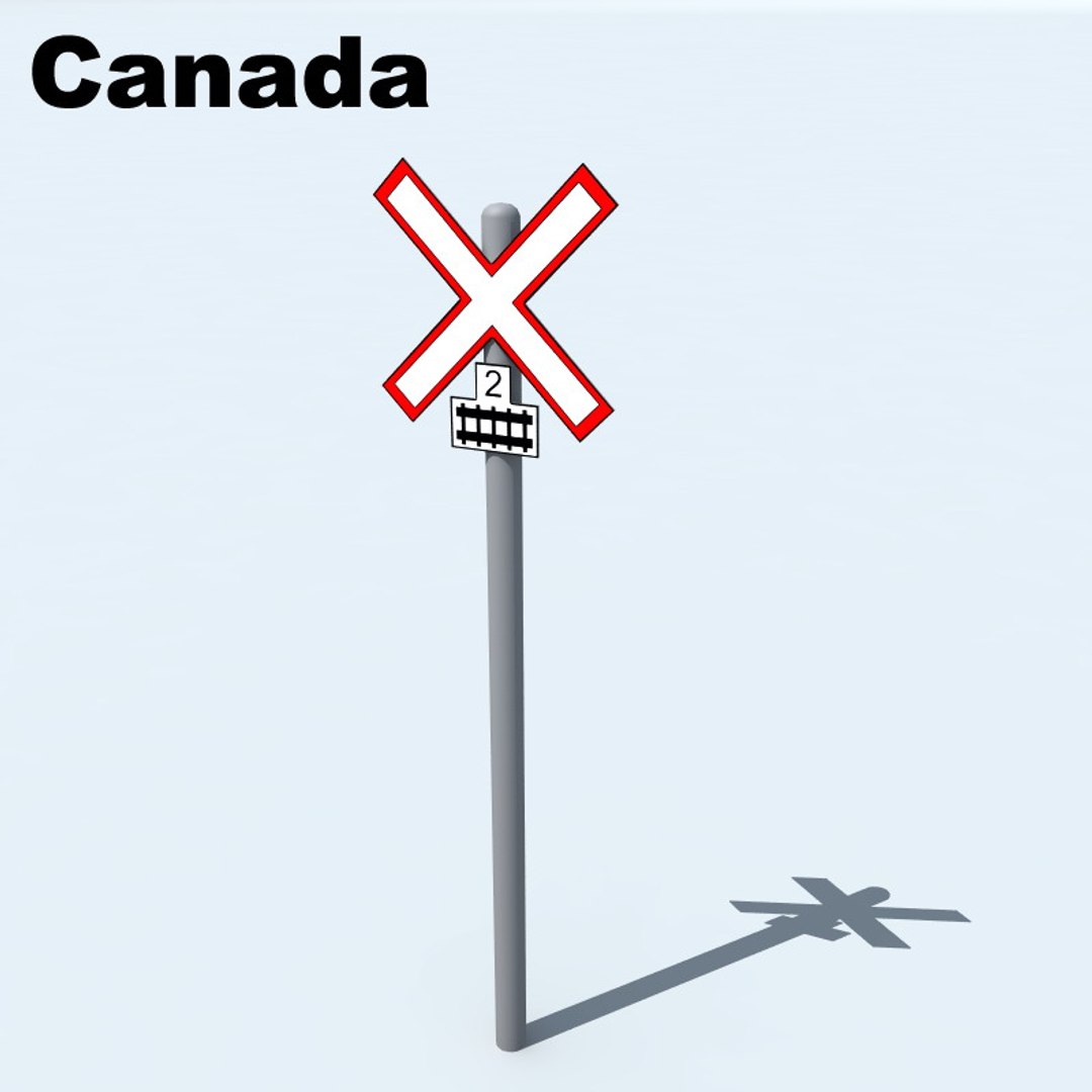 Railroad Signs 3d Model