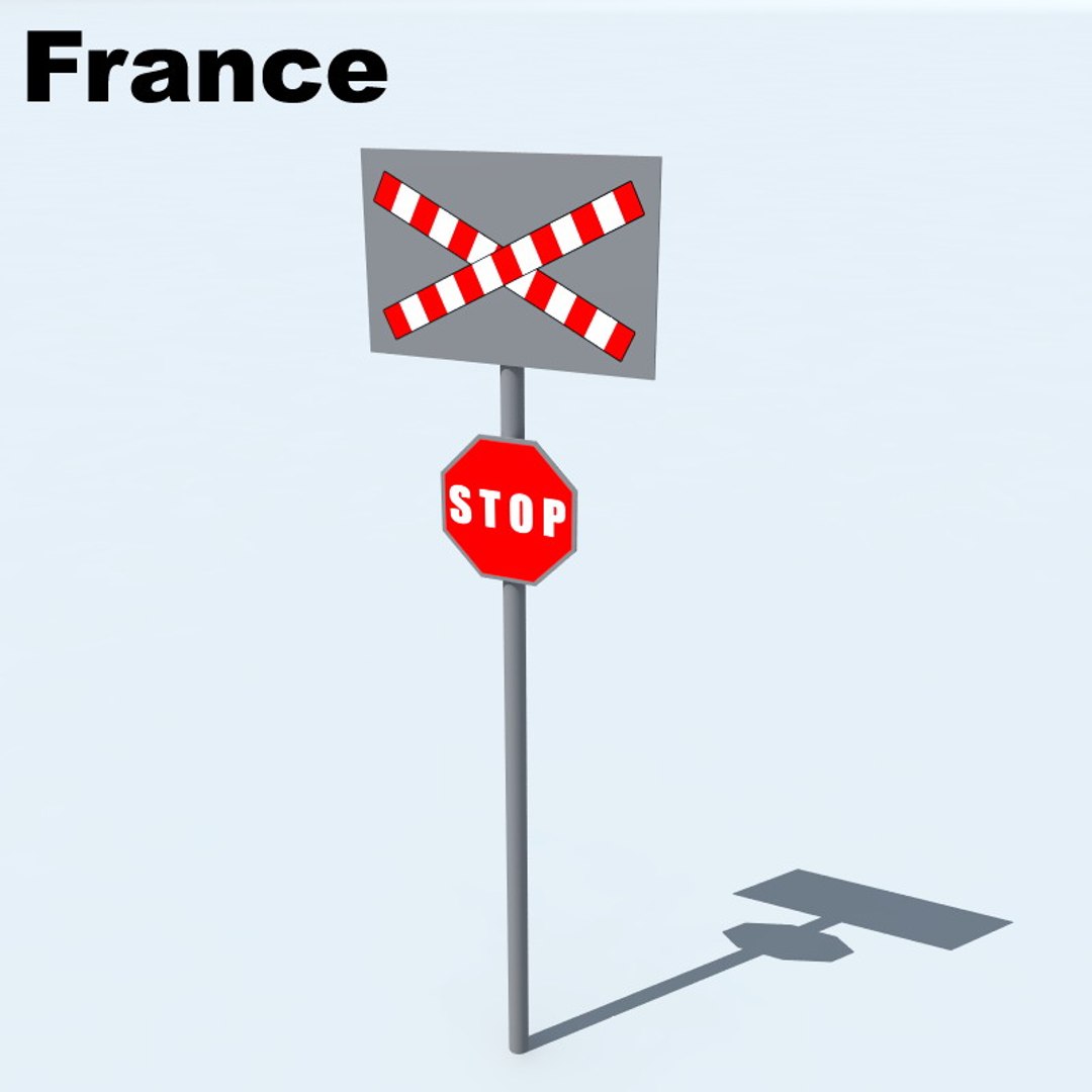 Railroad Signs 3d Model
