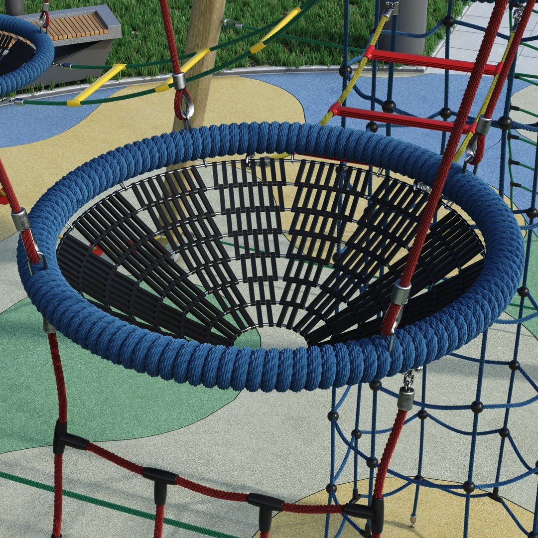 3D children rope playground model - TurboSquid 1682602