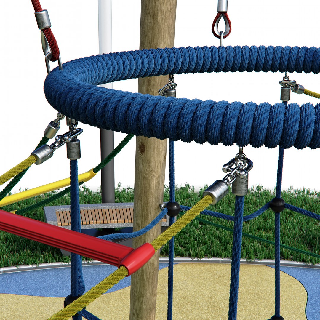 3D children rope playground model - TurboSquid 1682602