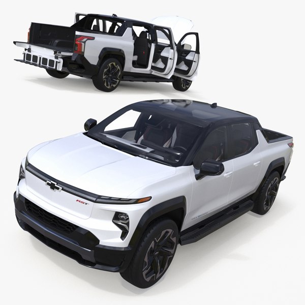 쉐보레 실버라도 EV RST 화이트 2024 리깅 3D 모델 - TurboSquid 2374683
