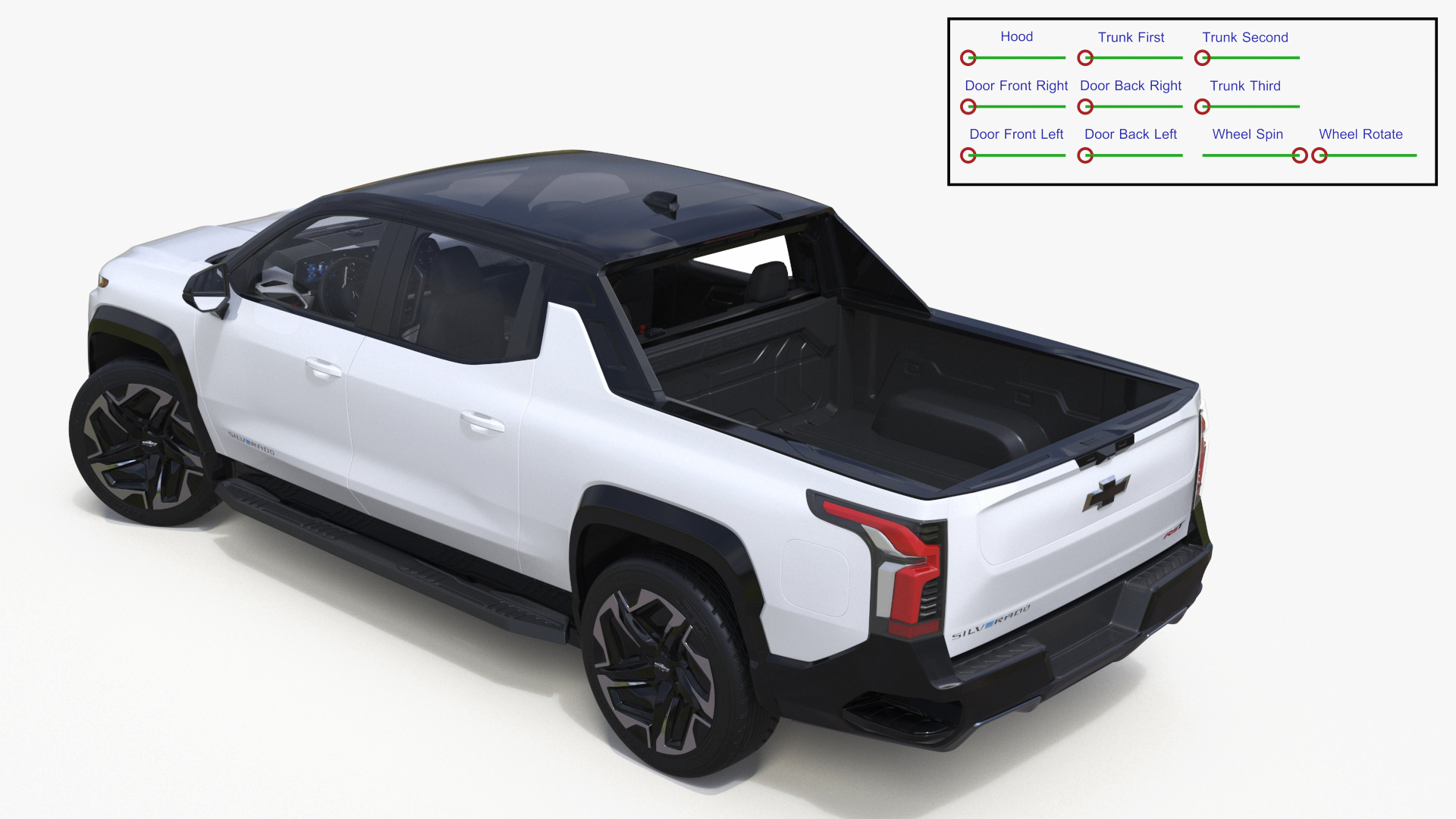 3D Chevrolet Silverado EV RST White 2024 Rigged - TurboSquid 2374683