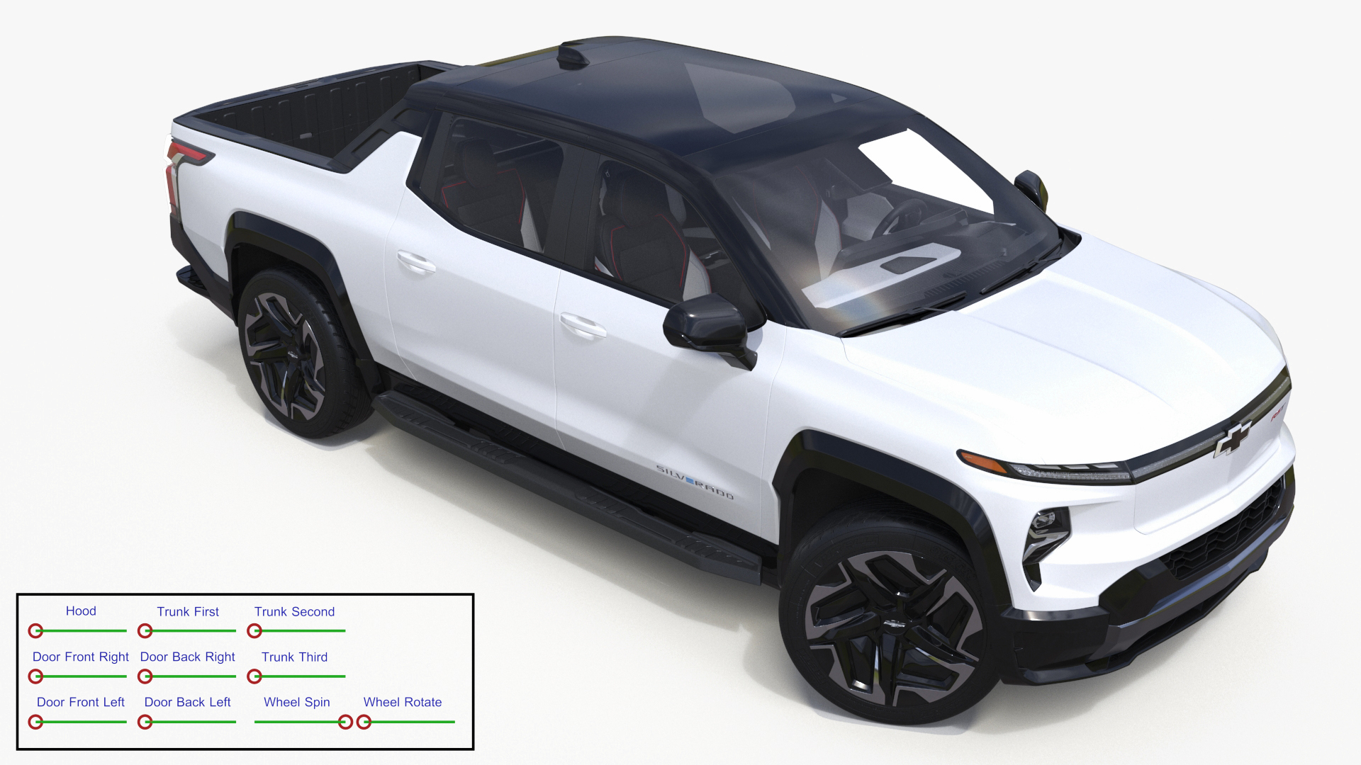 3D Chevrolet Silverado EV RST White 2024 Rigged - TurboSquid 2374683