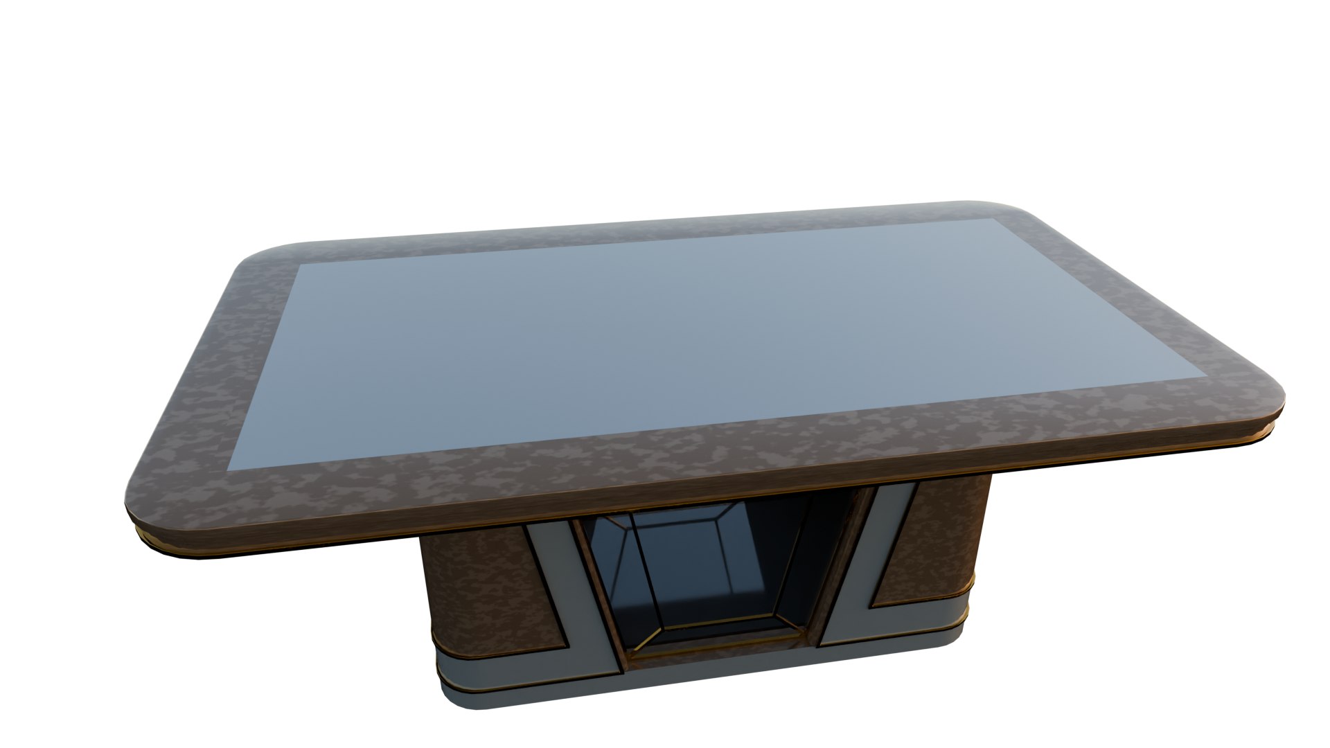 3D Golden Luxe Dining Table Elegance Model - TurboSquid 2205253