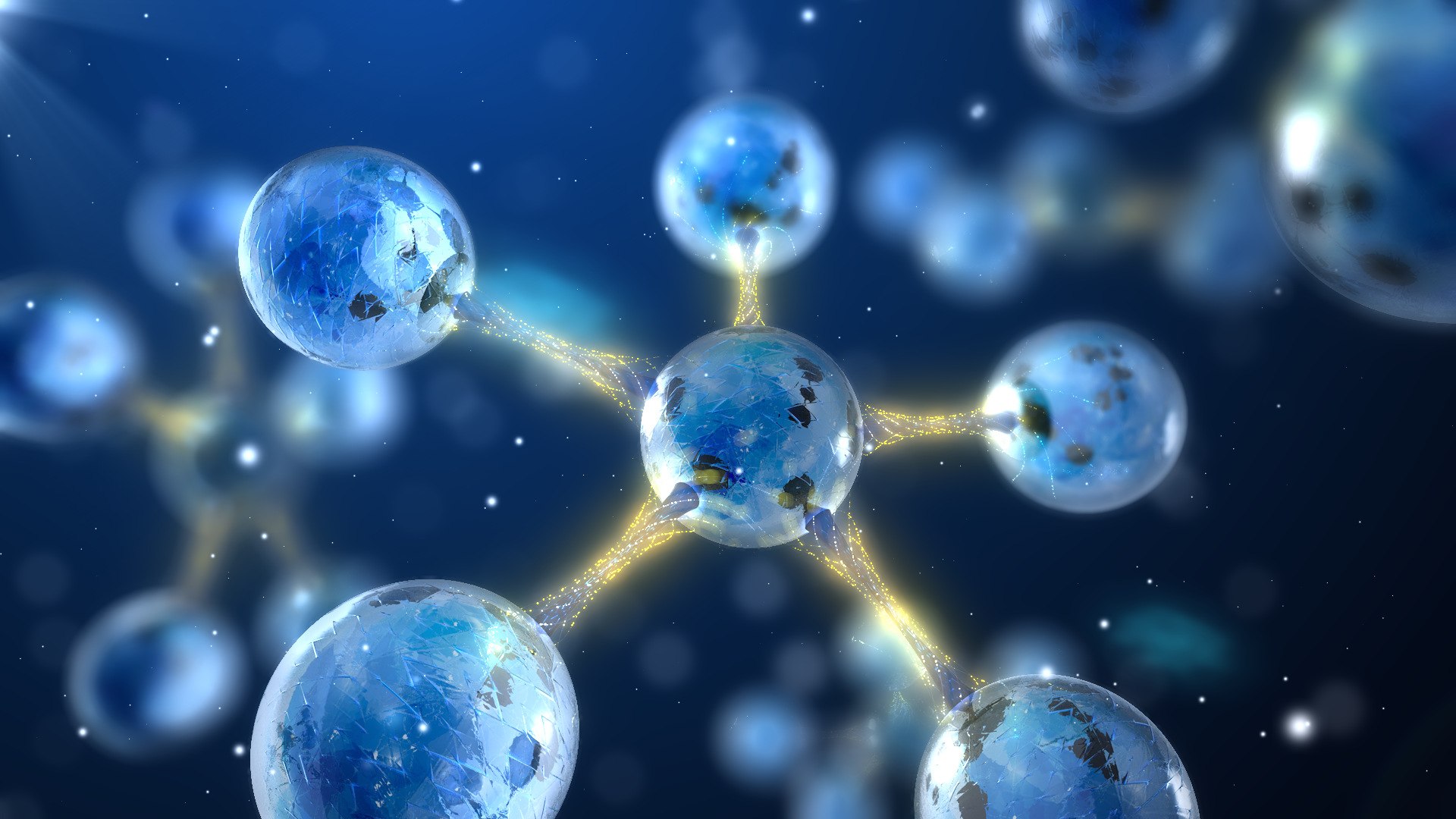 modelo 3d Technology Electronics Medicine Microorganism Abstract ...