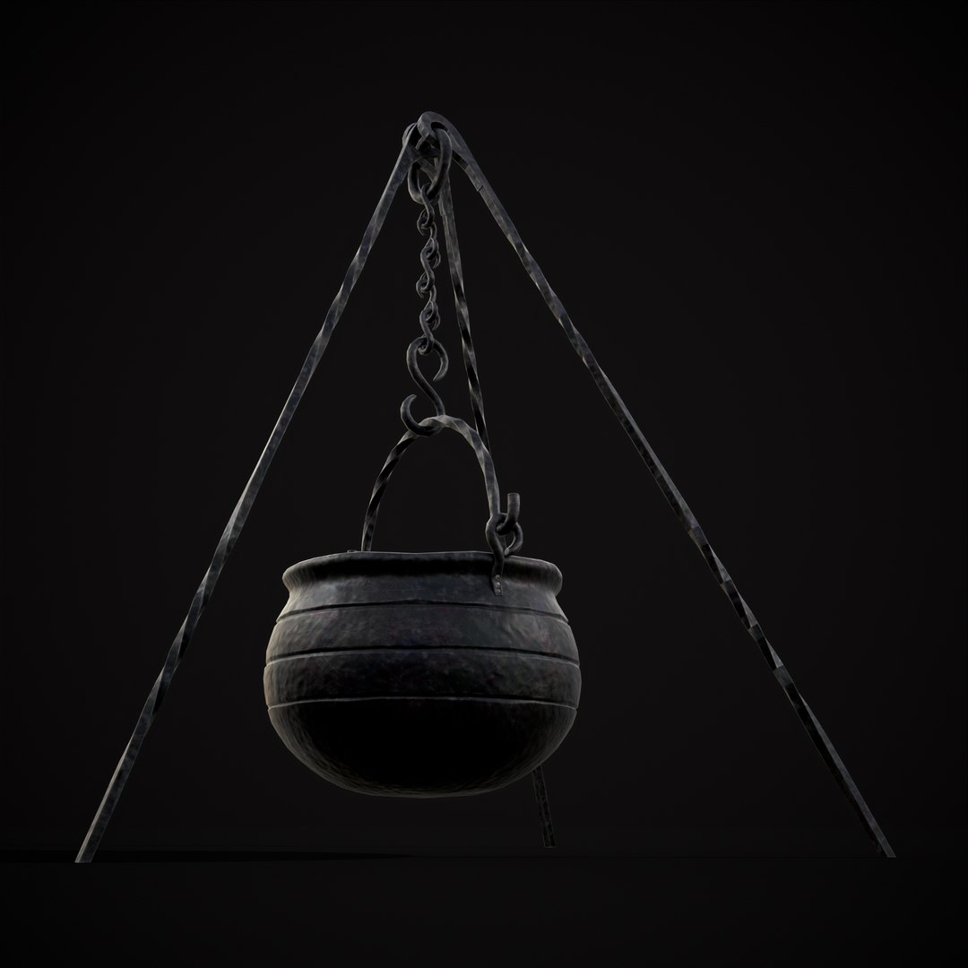 3D Medieval Hanging Cauldron - TurboSquid 2133962