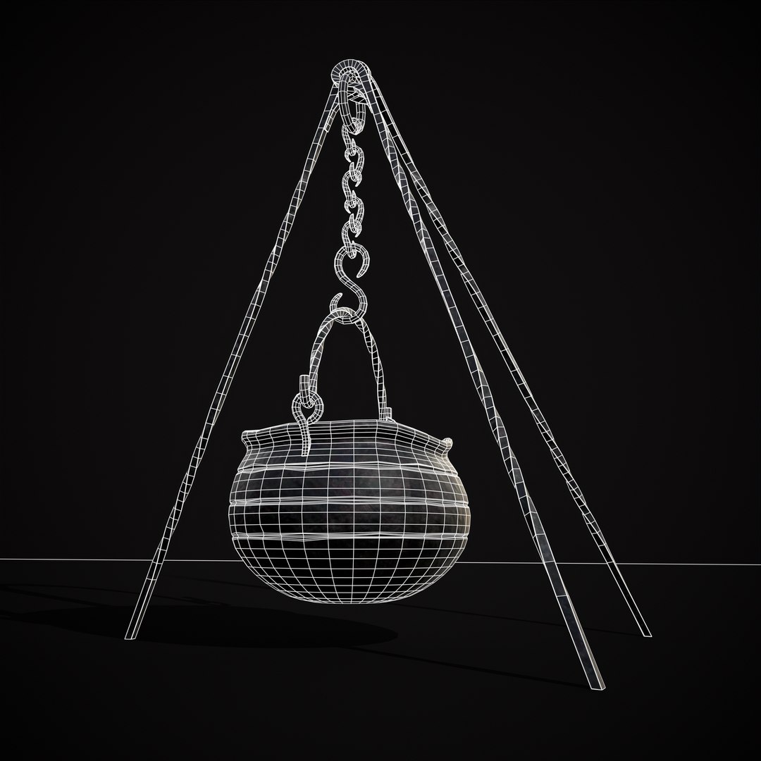 3D Medieval Hanging Cauldron - TurboSquid 2133962