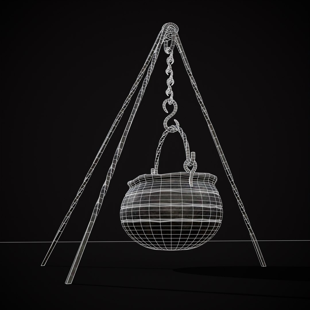 3D Medieval Hanging Cauldron - TurboSquid 2133962