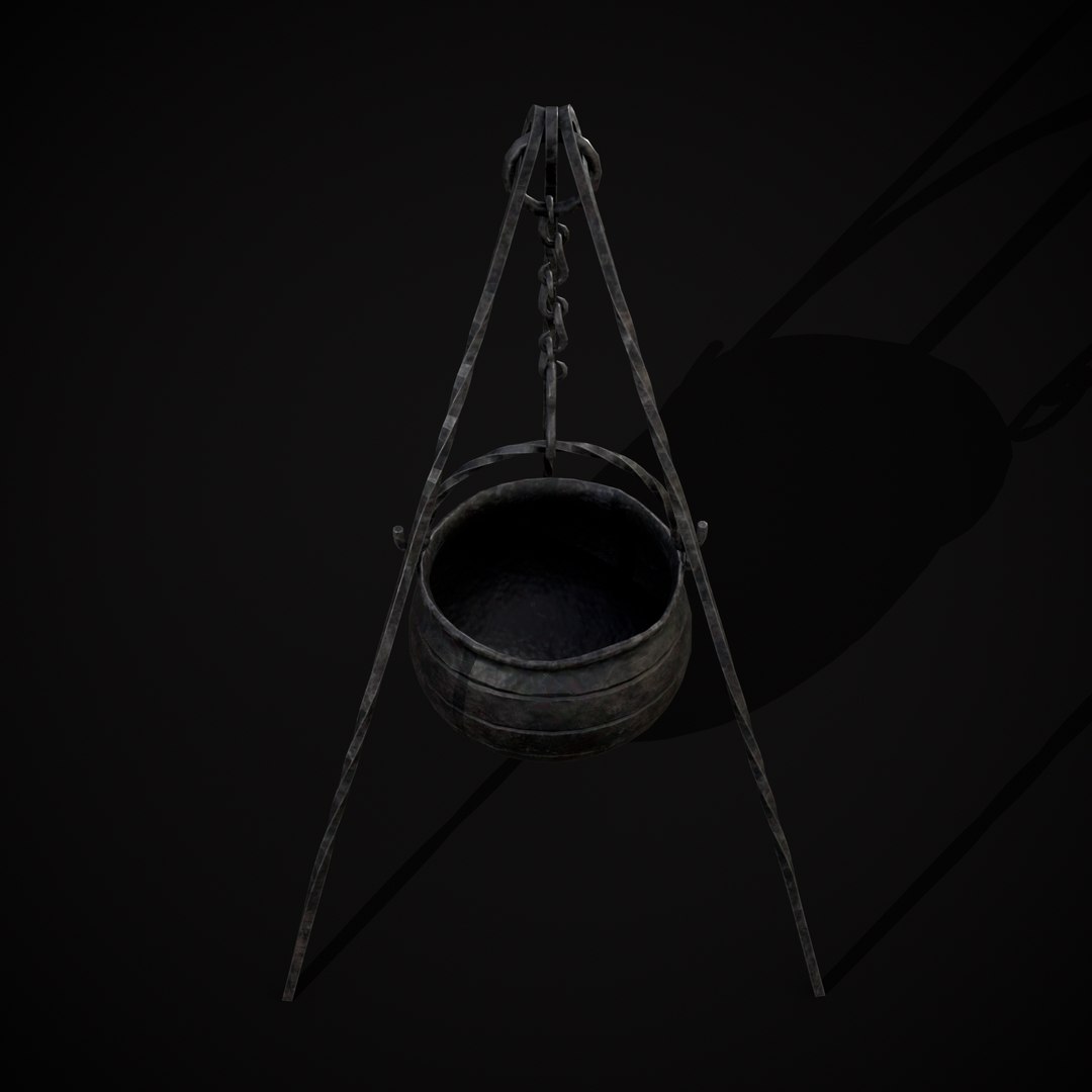 3D Medieval Hanging Cauldron - TurboSquid 2133962