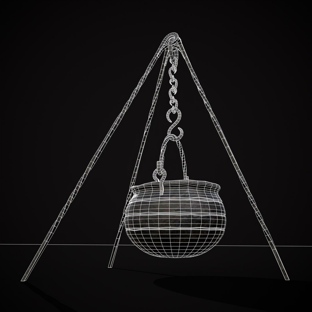 3D Medieval Hanging Cauldron - TurboSquid 2133962