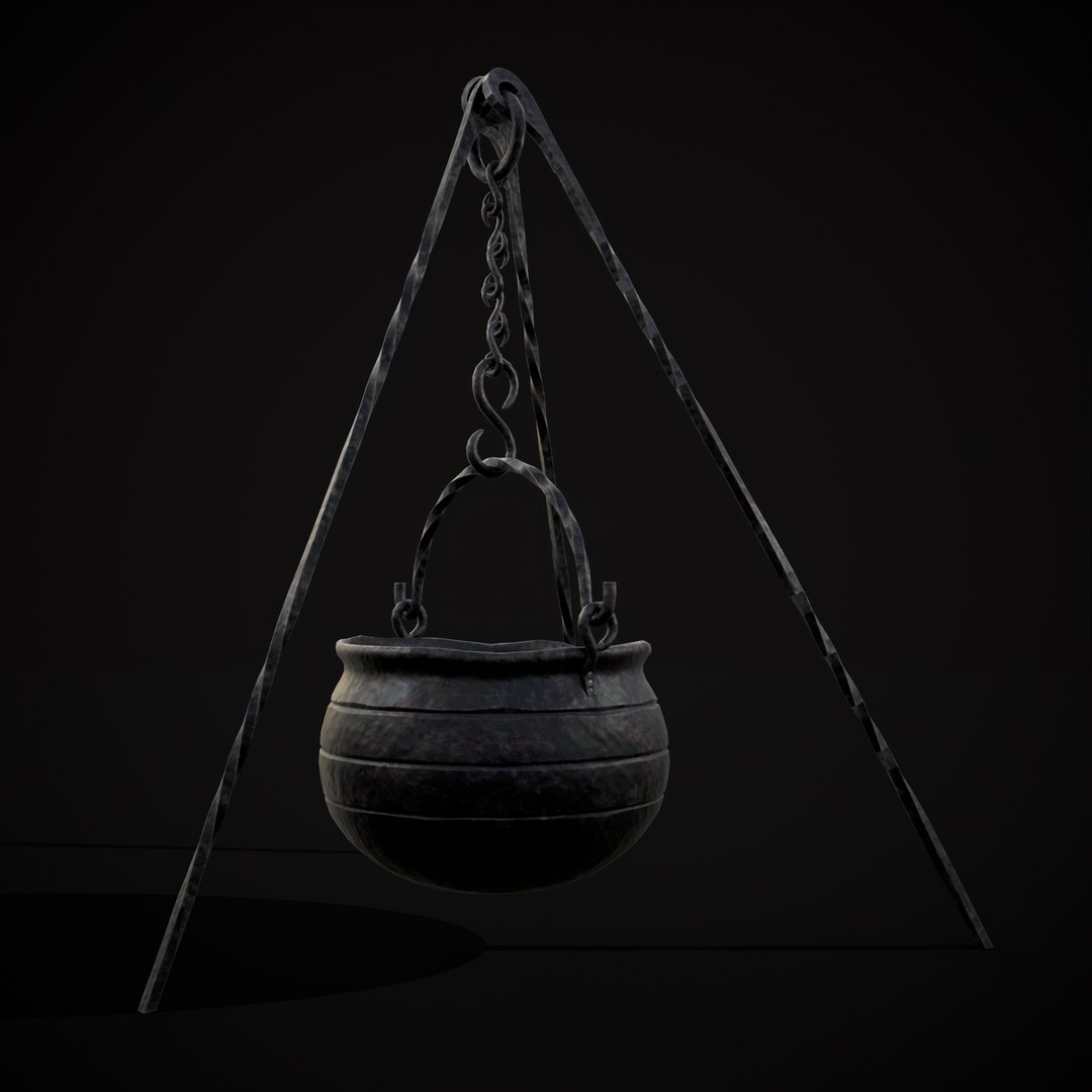 3D Medieval Hanging Cauldron - TurboSquid 2133962